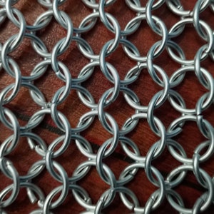 Medieval Aluminum Butted Chainmail Bra With Designer Silver Chain 10 Mm ...