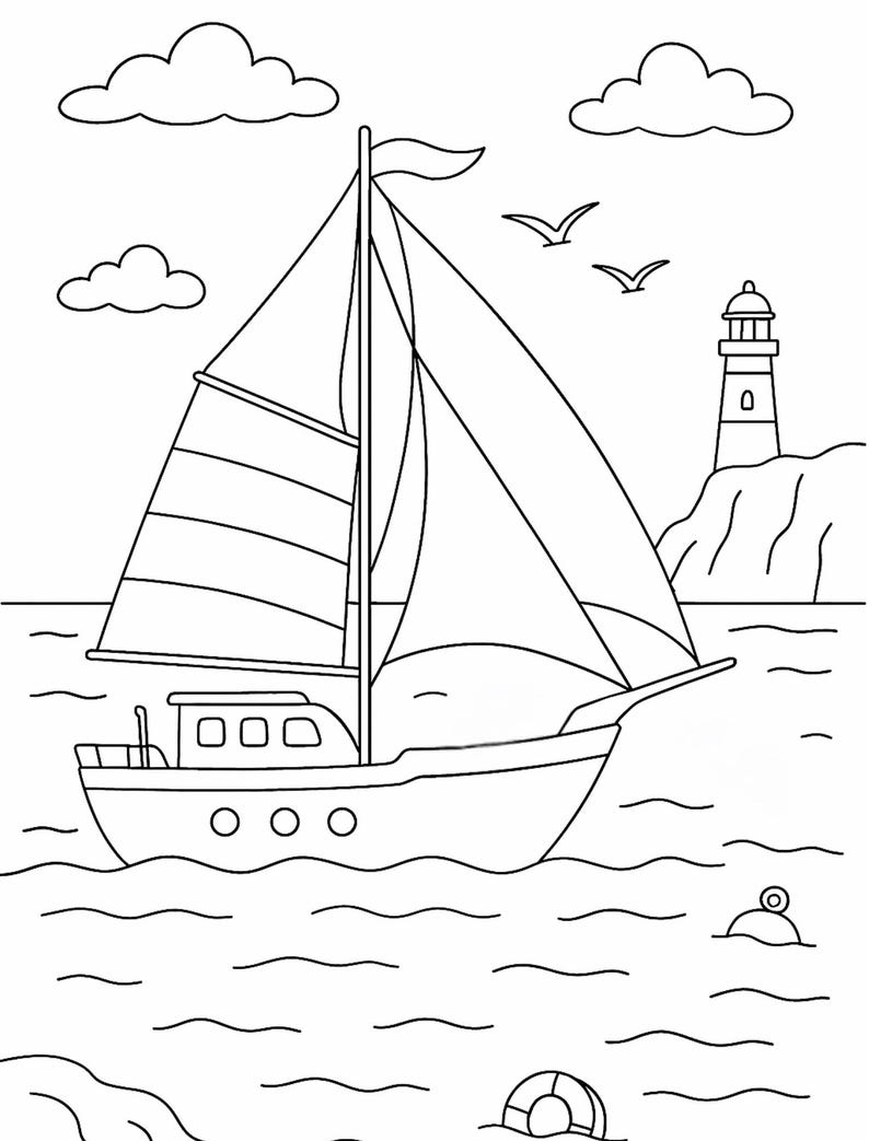 Coloriage Océan | Cahier à Imprimer (PDF) | Enfants 4–8 Ans - Etsy