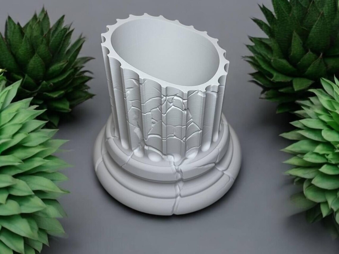 3D Printed Roman Column Planter: Ancient Style Flower Vase - Etsy