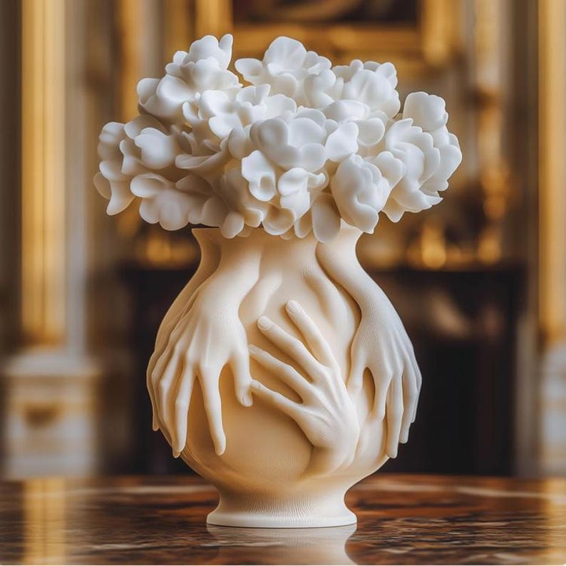 Hand-shaped Artistic Vase: Modern Home Decor Planter - Etsy