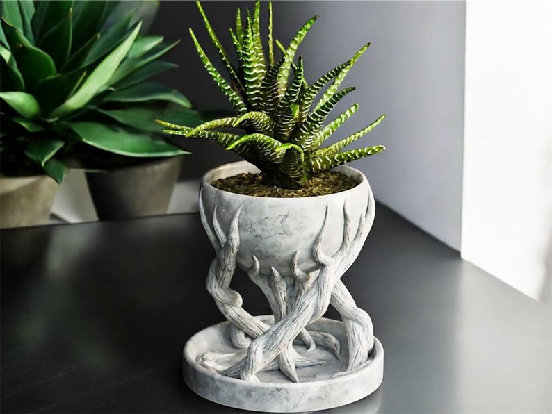3D Printed Tree Root Planter: Modern PLA Home Decor Bowl - Etsy