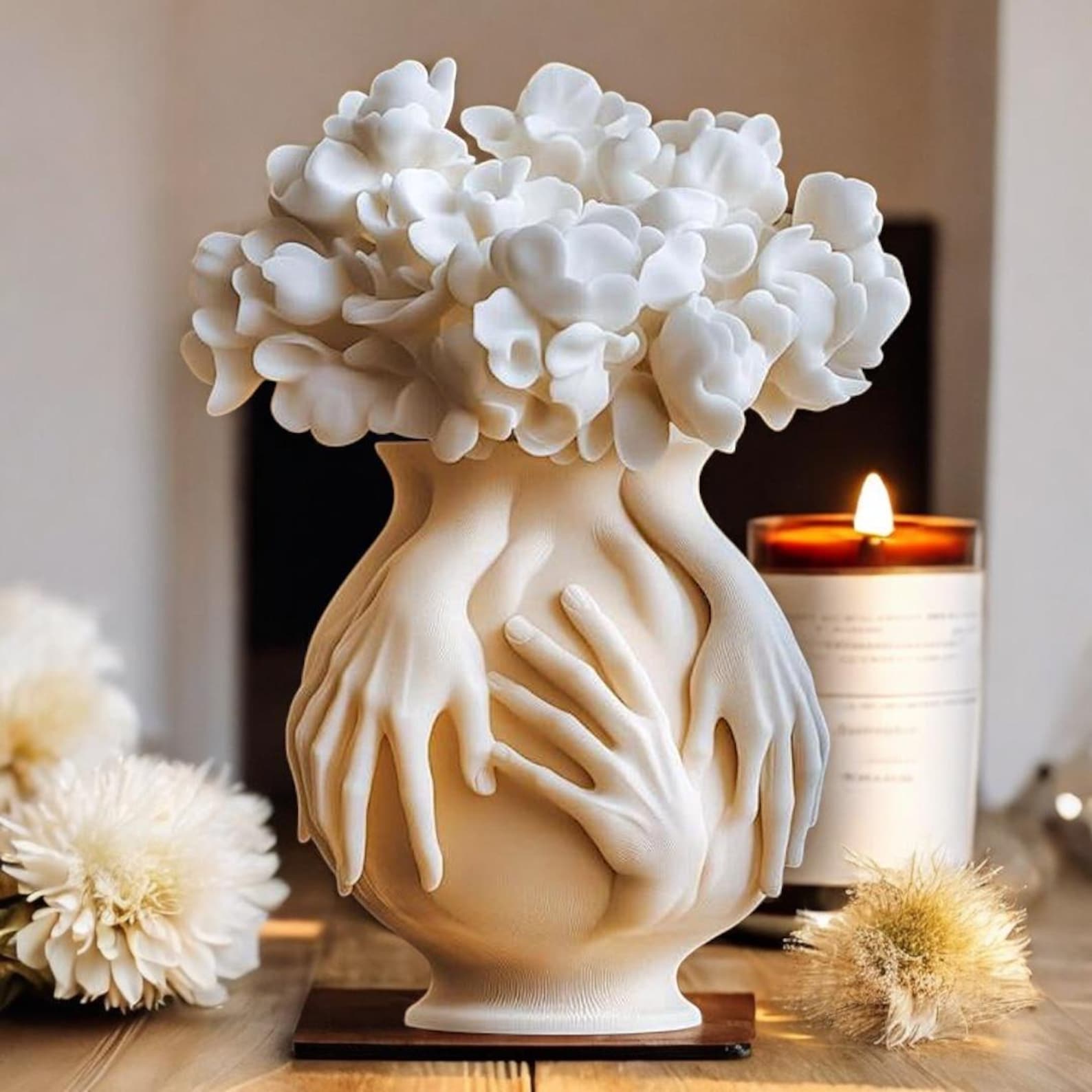 Hand-shaped Artistic Vase: Modern Home Decor Planter - Etsy