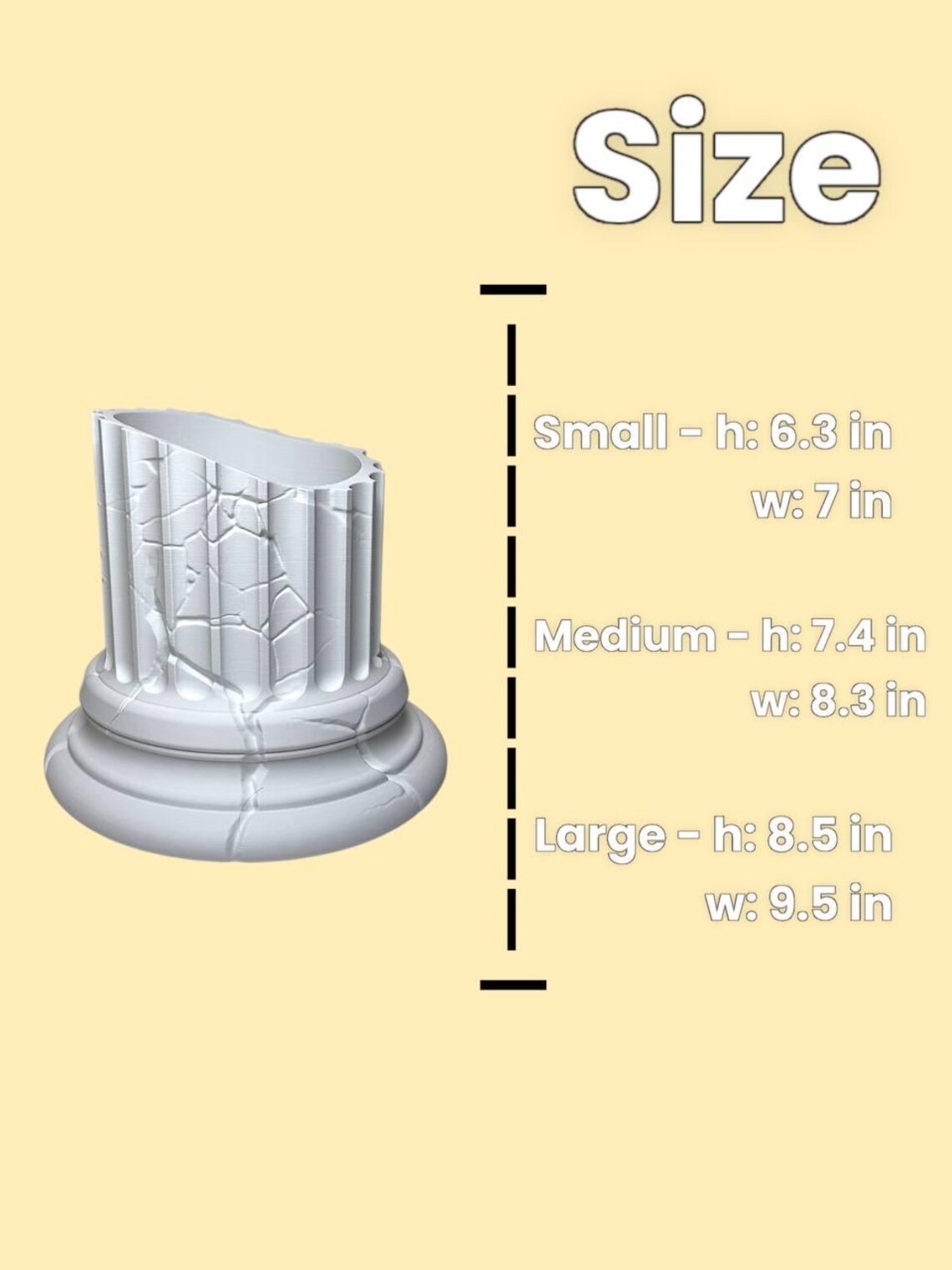 3D Printed Roman Column Planter: Ancient Style Flower Vase - Etsy