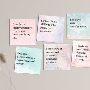 36 Positive Affirmation Card Deck, Vision Board Printables, Manifesting ...