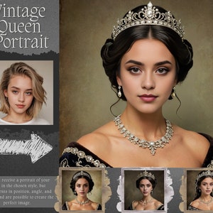 Custom Vintage Queen Portrait From Photo | Renaissance Portrait | Royal ...