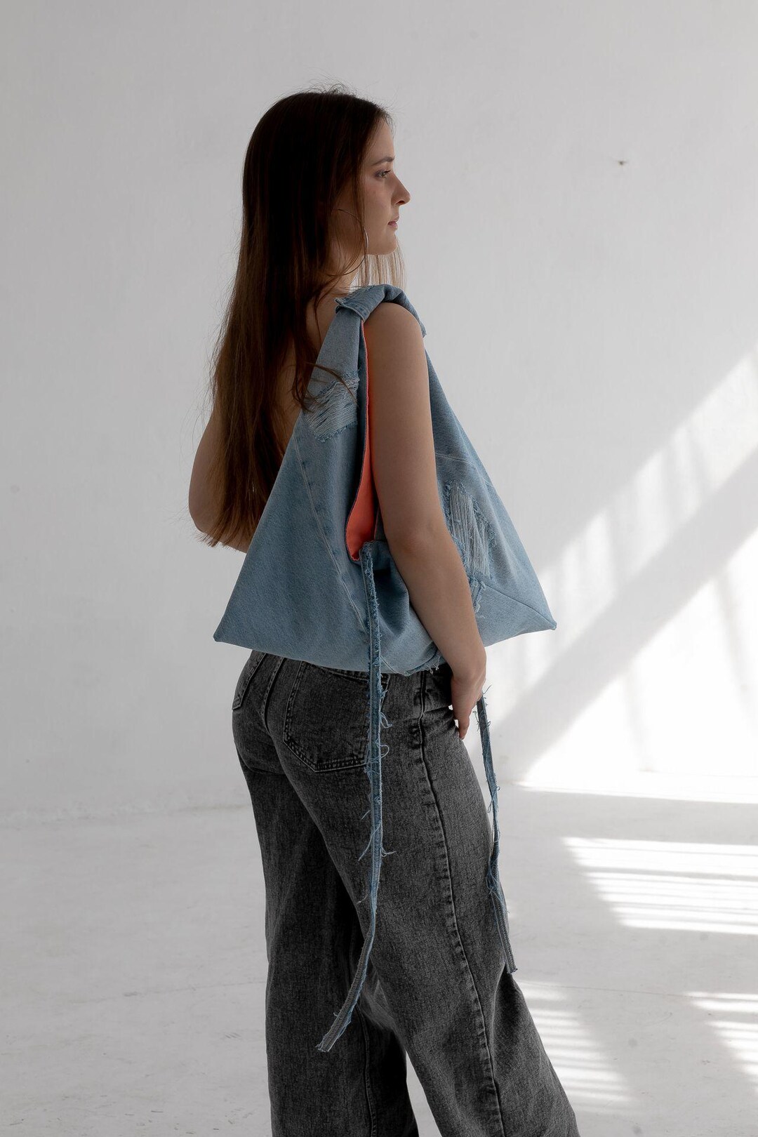 Handcrafted Denim Shoulder Bag - Unique Everyday Purse for Women - Etsy