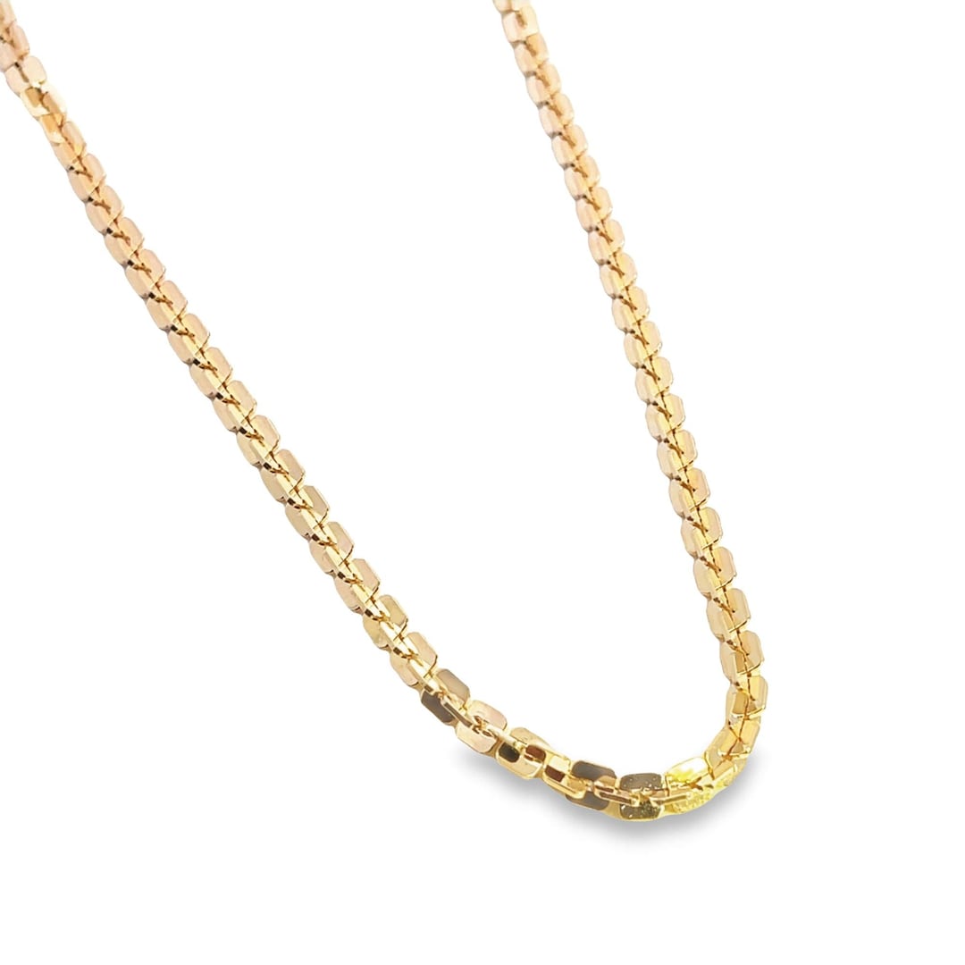 18K Gold Filled 4mm Snake Box Chain Necklace H213I585 - Etsy