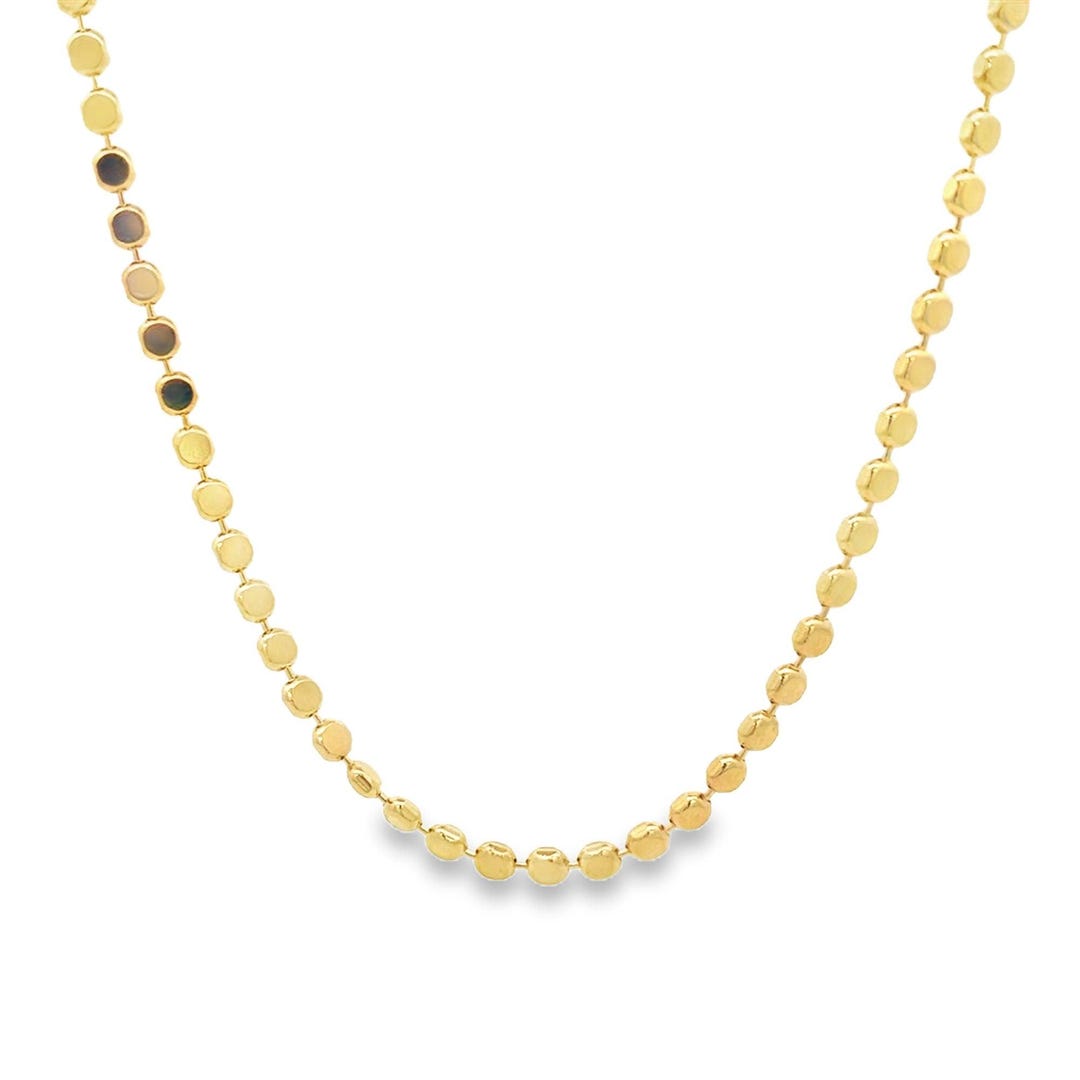 18K Gold Filled Flat Ball Disc Chain F76 - Etsy
