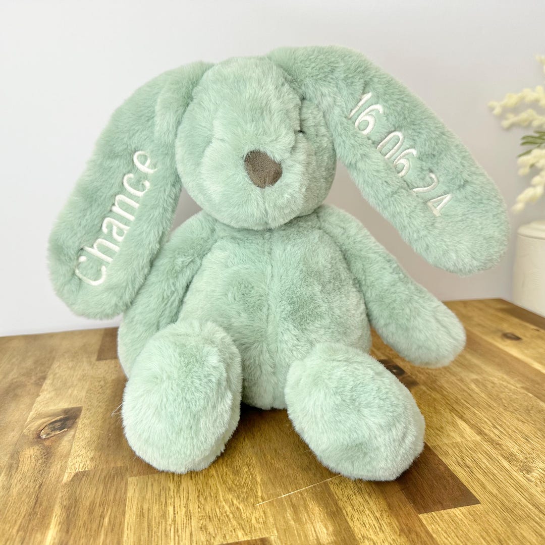 Personalised Plush Bunny Rabbit, Stuffed Animal, Baby Shower Gifts ...
