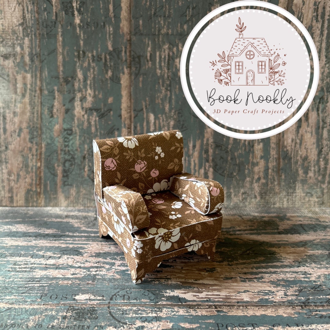 DIY Dollhouse Cricut Cut File Armchair SVG Cardstock Doll House ...