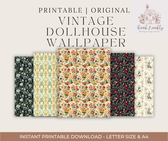 Vintage Printable Dollhouse Wallpapers ᴋ ʏ ʟ ɪ ᴇ ᴡ ʜ ɪ ᴛ