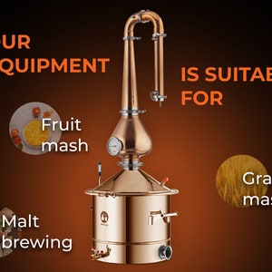 Handcrafted Copper Distiller for Professional Home Brewery & Distilling ...