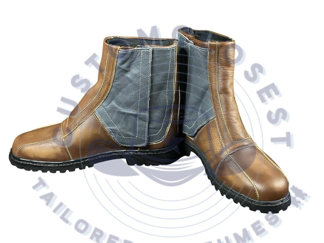 Custom Handmade Mando Boots Custom Cosplay Long Leather Shoes - Etsy