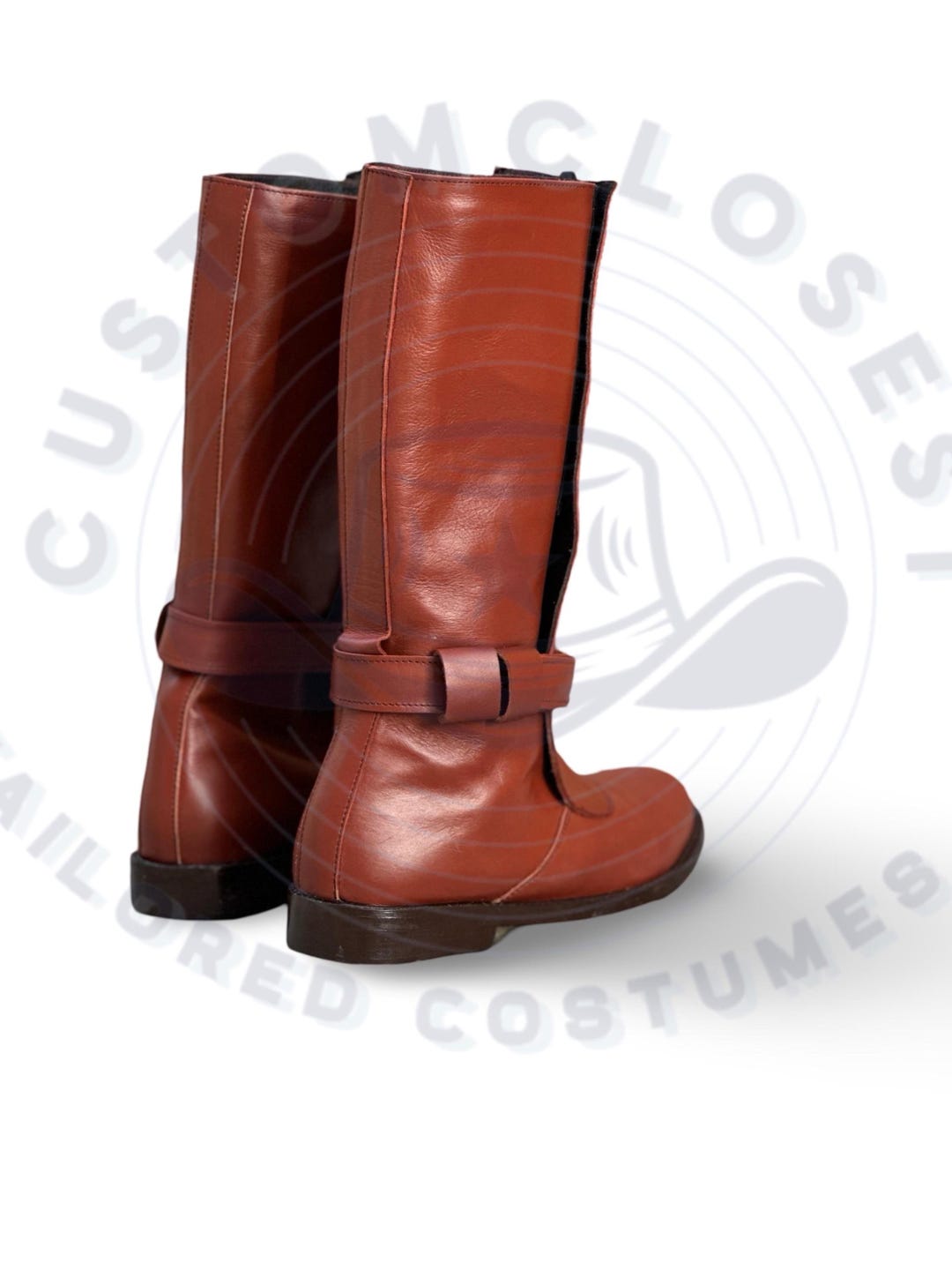 Custom Handmade Obi-wan Kenobi ROTJ Boots Custom Cosplay Long Leather ...