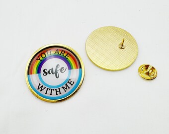 You Are Safe With Me // Enamel Pin // Pride - Etsy