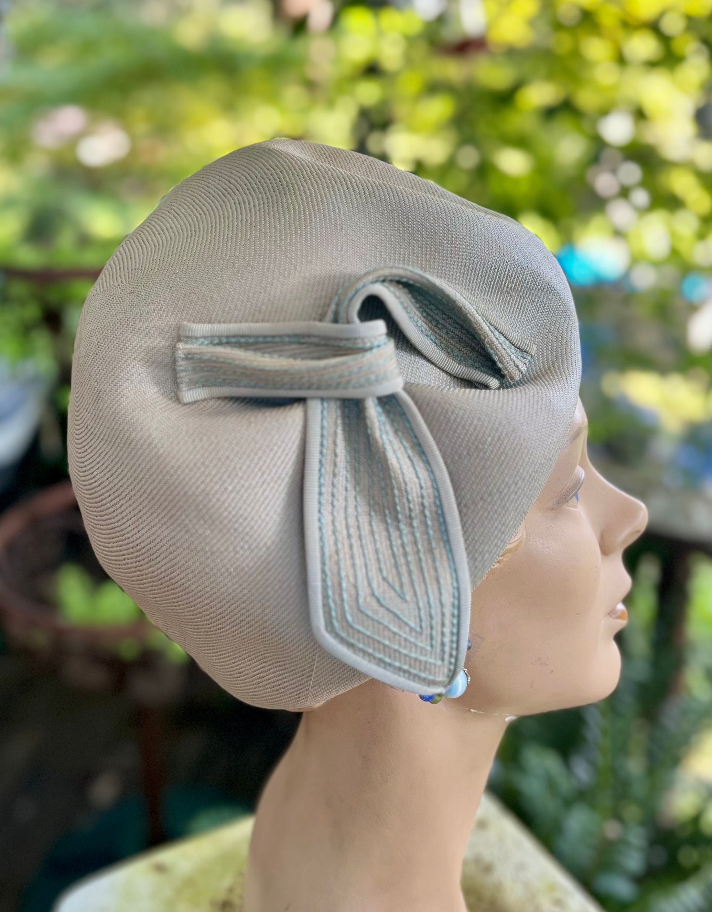 Otto Lucas Atelier Domed Sculptural Hat ~ Matching Earrings ~ Vintage ...