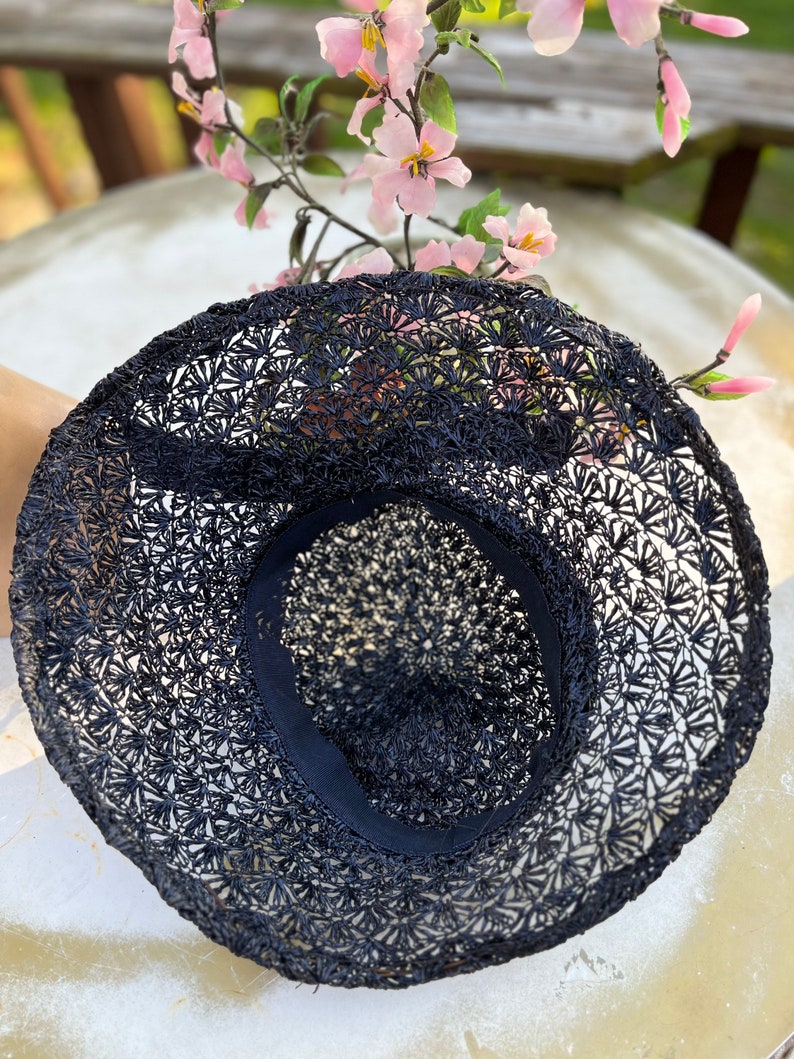 1930s Webbed Lace Straw Net Hat Vintage Modernette Sheer - Etsy