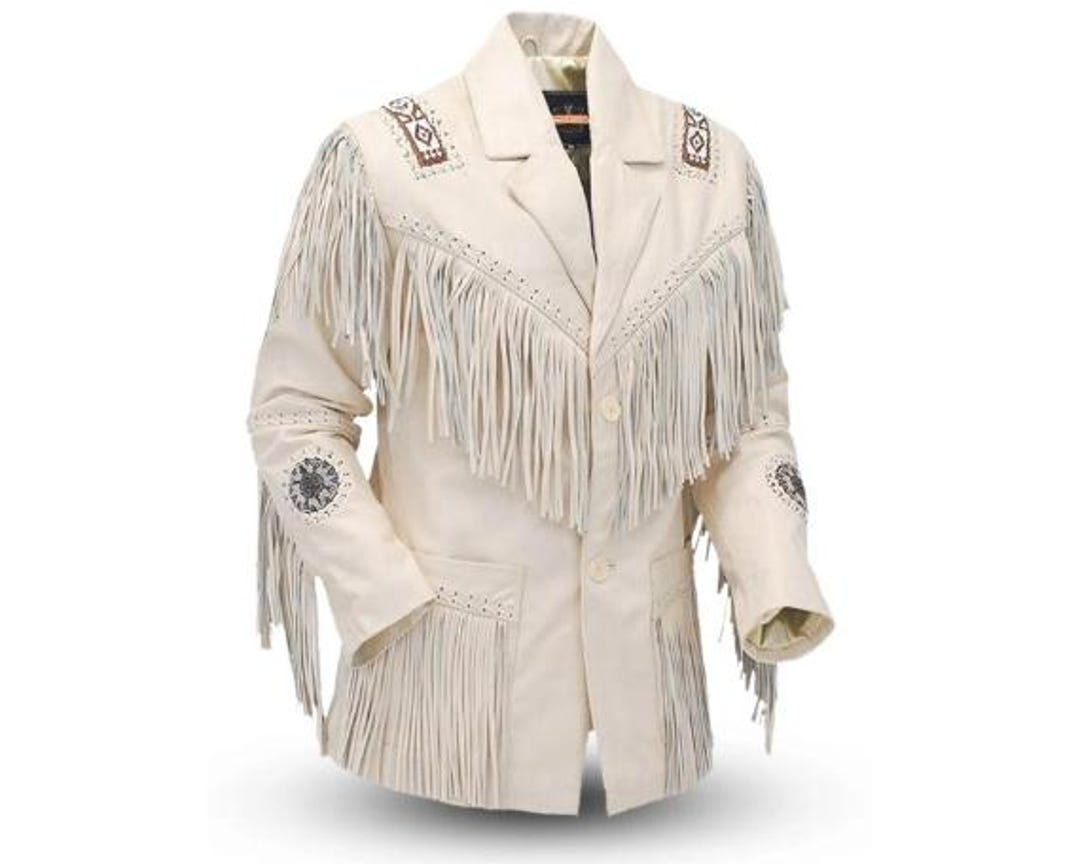 Western 100% Real Cowhide Leather Jacket Men | Traditional Vintage ...