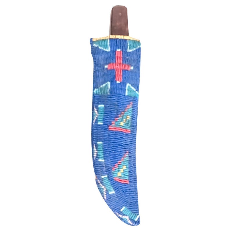 Antique Native American Sioux Tribe Leather Knife Cover - Vintage ...