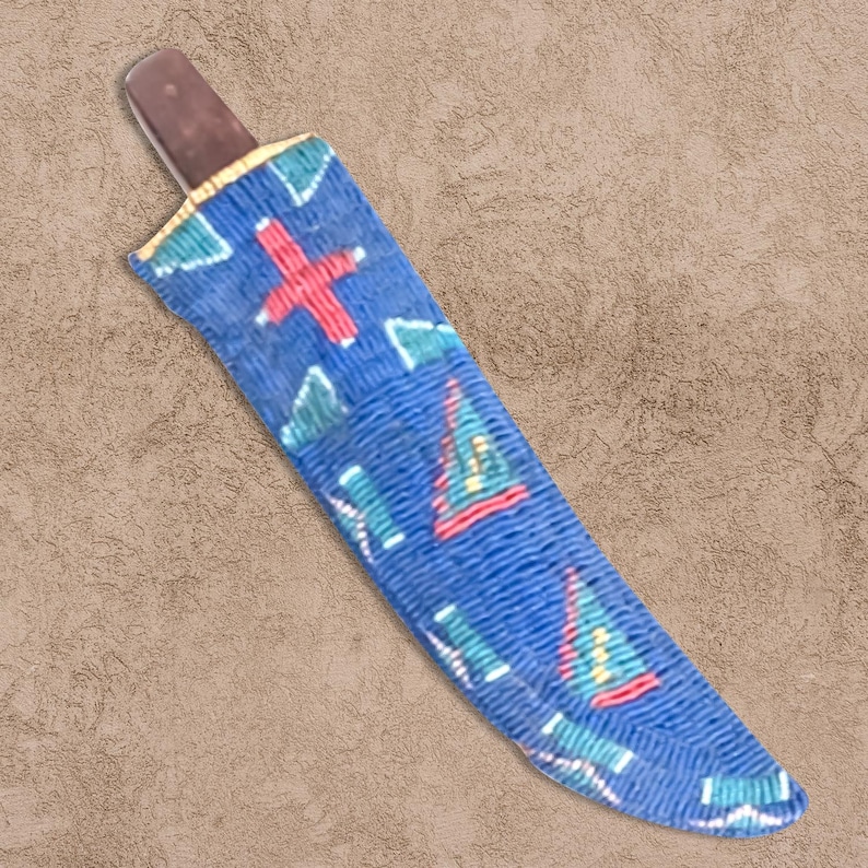 Antique Native American Sioux Tribe Leather Knife Cover - Vintage ...
