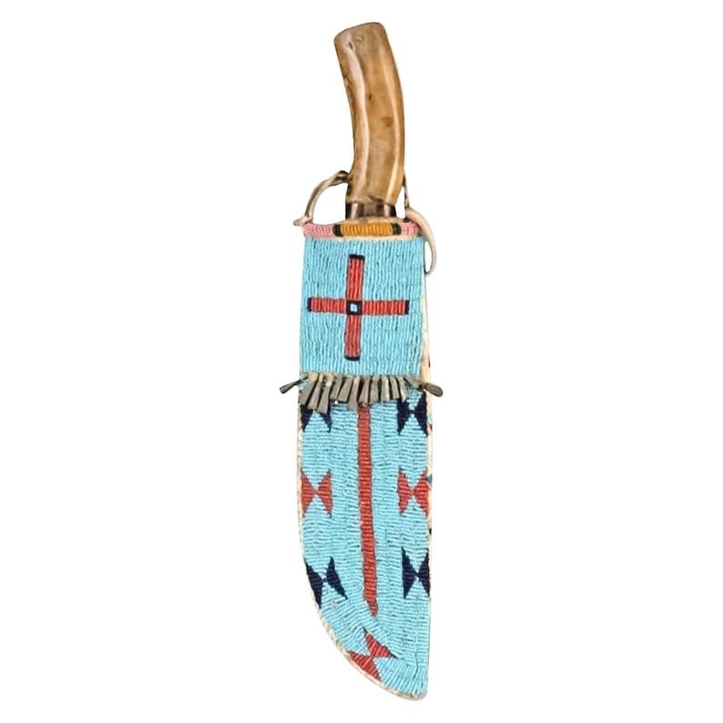 Antique Native American Sioux Tribe Leather Knife Cover Vintage ...