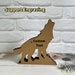 Custom Wooden Wolf/tiger With Led Lights Desk Ornament,engraved Name ...