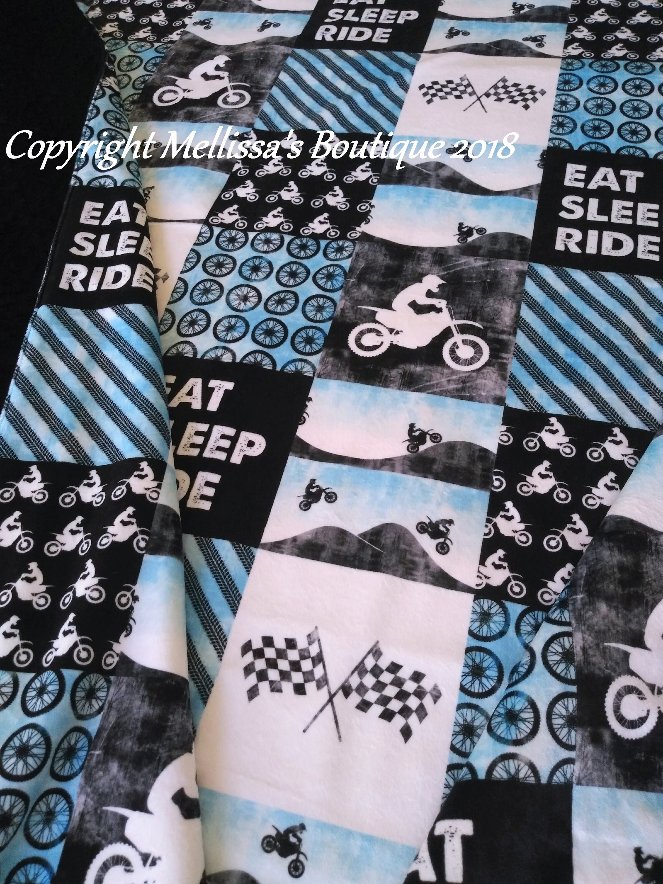 Motorcross Dirt Bike Eat Sleep Ride Baby Boy Blue Grey & Black | Etsy