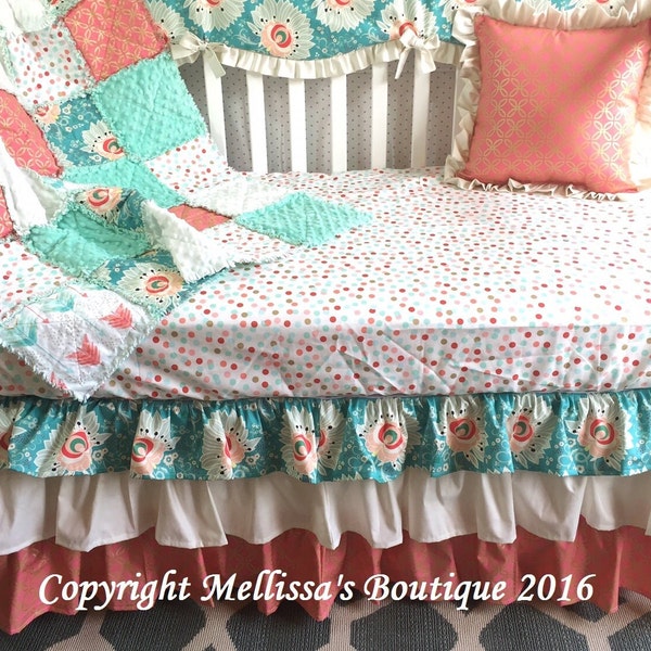 Turquoise Crib Set - Etsy