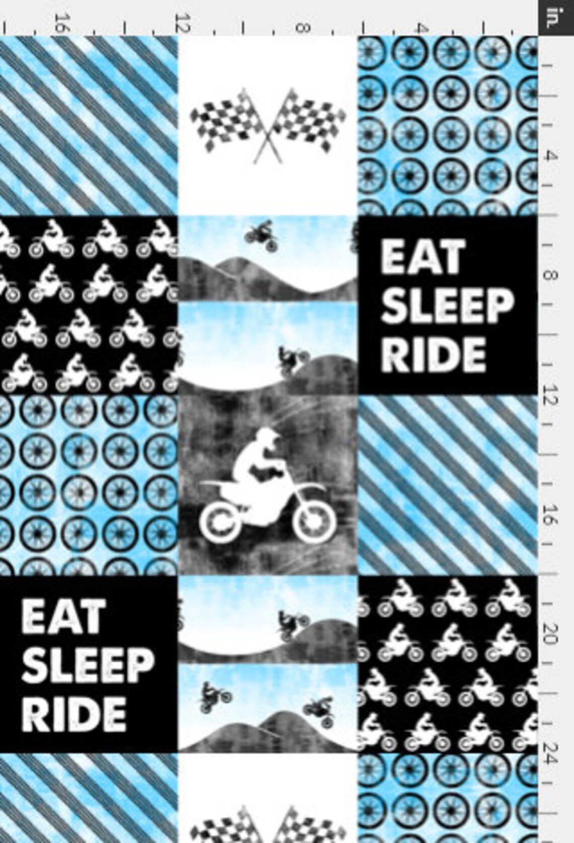 Motorcross Dirt Bike Eat Sleep Ride Baby Boy Blue Grey & Black - Etsy