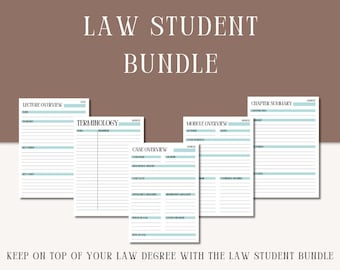 Law Student Bundle Digital Law School Notes Law Degree Lecture Overview ...