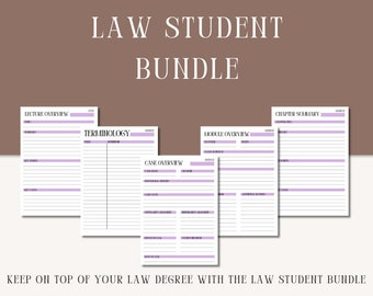Law Student Bundle | Digital Law School Notes | Law Degree Lecture ...