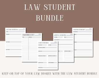 Law Student Bundle Digital Law School Notes Law Degree Lecture Overview ...