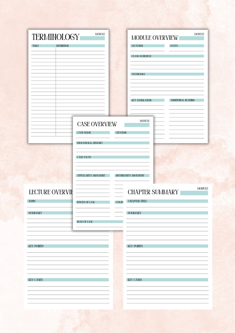 Law Student Bundle Digital Law School Notes Law Degree Lecture