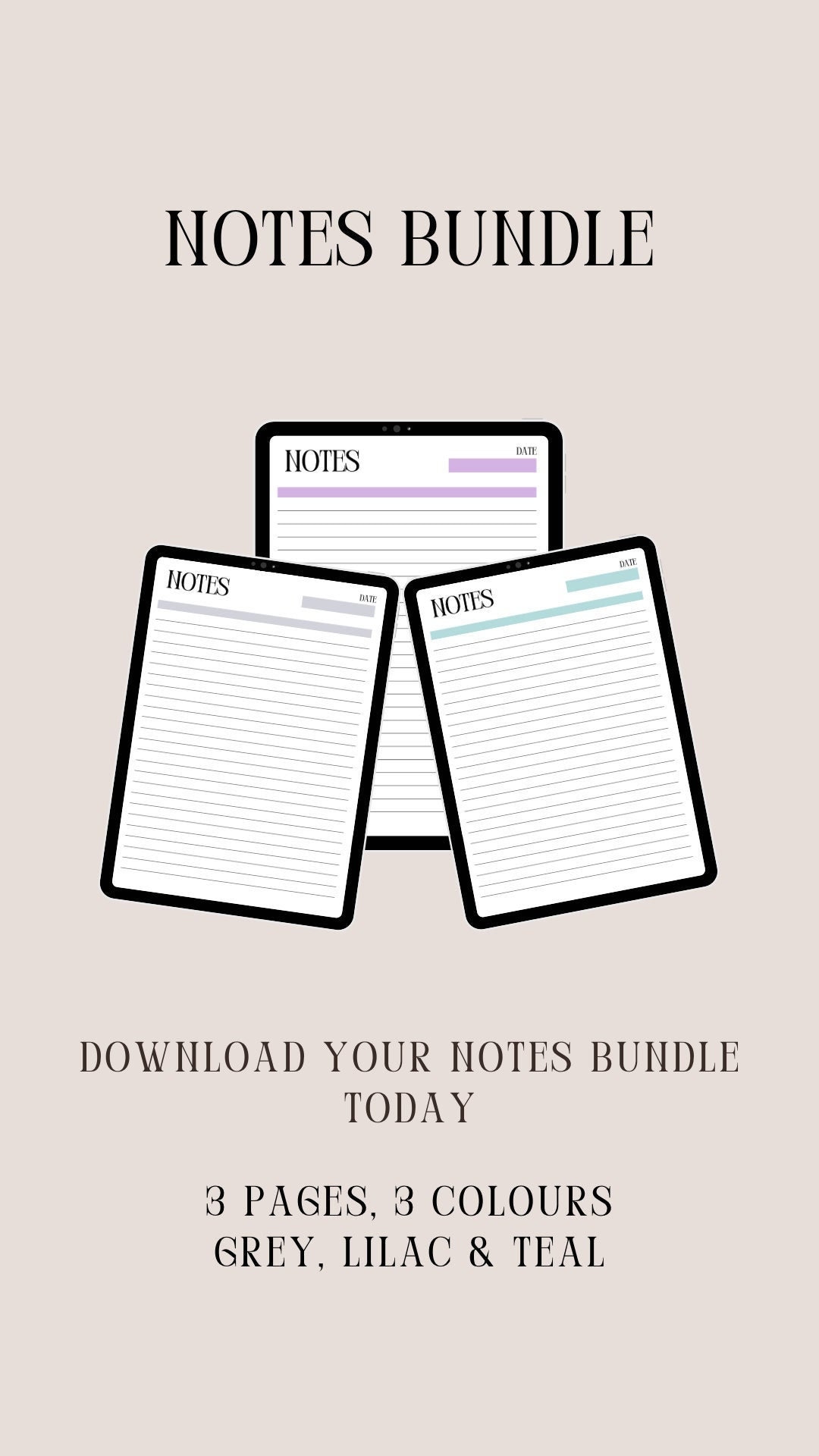 Digital Notes | Digital Note Taking | Digital Notes Page - Etsy