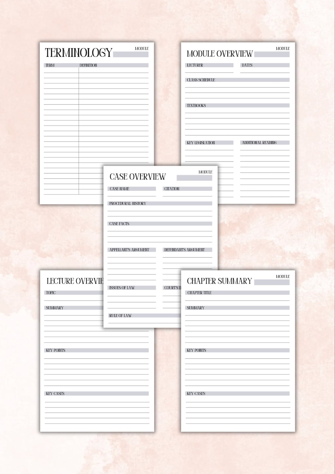 Law Student Bundle | Digital Law School Notes | Law Degree Lecture ...