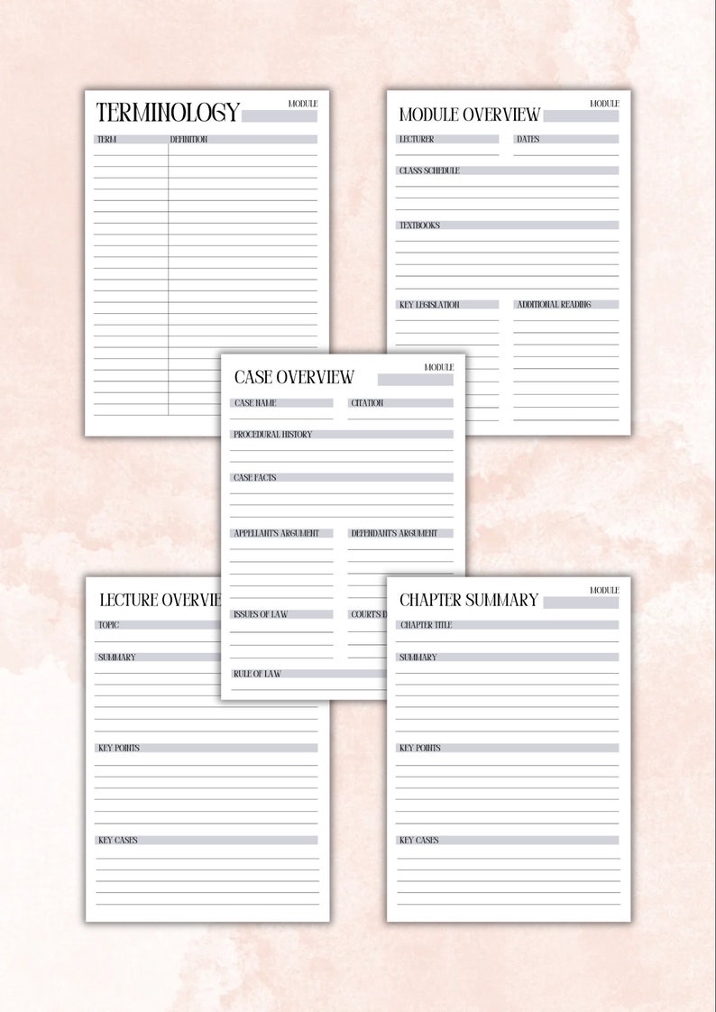 Law Student Bundle | Digital Law School Notes | Law Degree Lecture ...