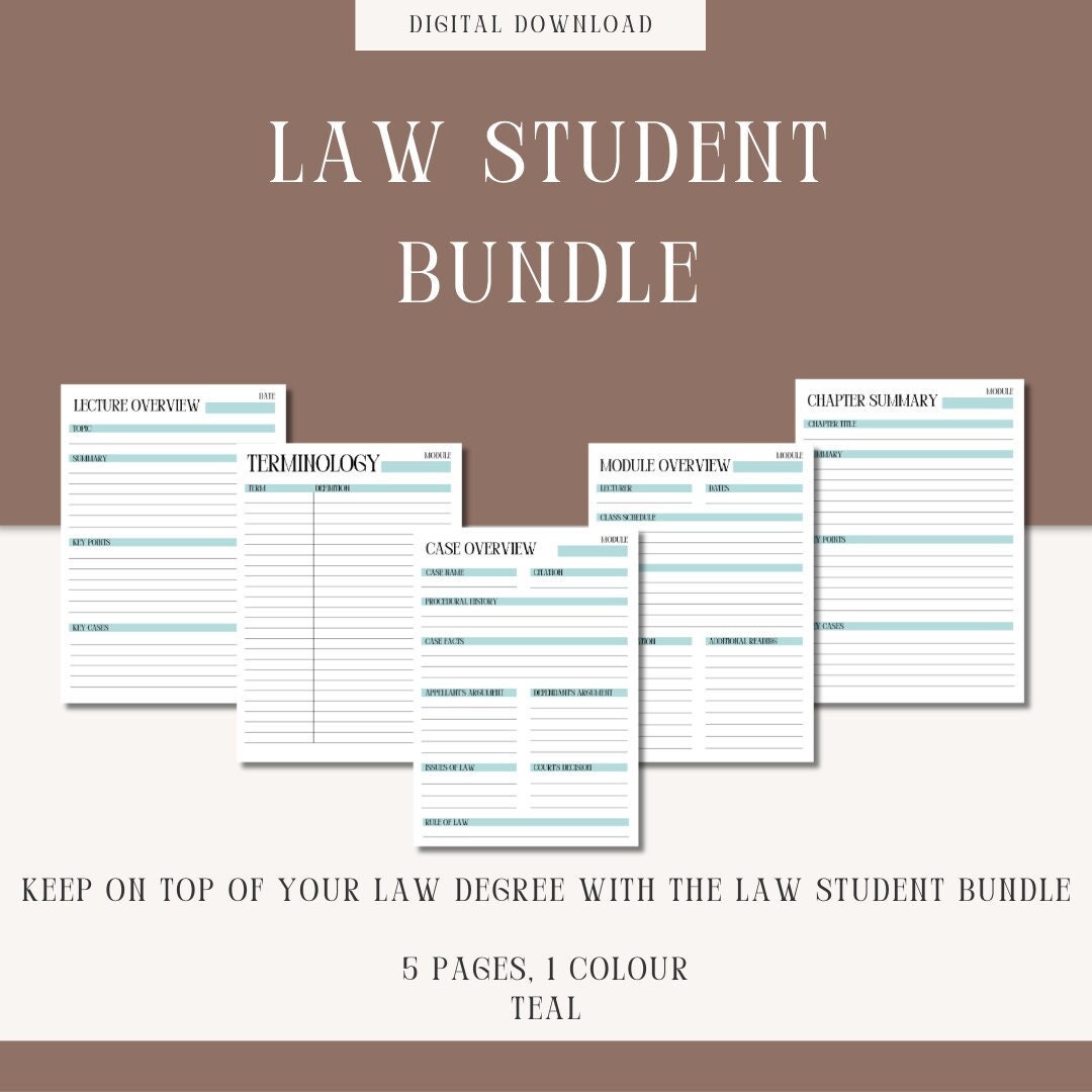 Law Student Bundle | Digital Law School Notes | Law Degree Lecture ...