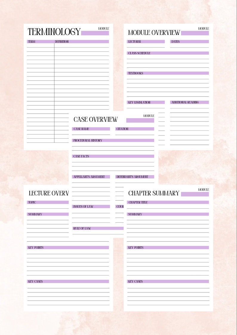 Law Student Bundle | Digital Law School Notes | Law Degree Lecture ...