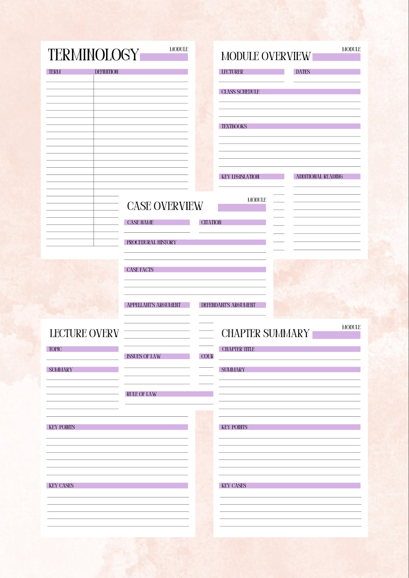 Law Student Bundle | Digital Law School Notes | Law Degree Lecture ...