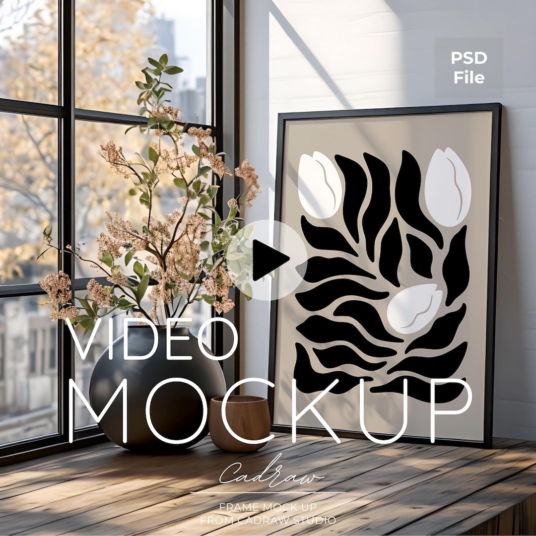 Animated Video Frame Mockup: Realistic Light Effects (3x4 Ratio ...