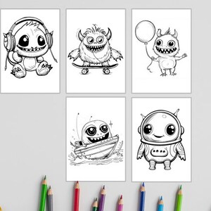 Cute Monster Colouring Pages for Kids - 10 Fun Printable A4 PDF Pages ...