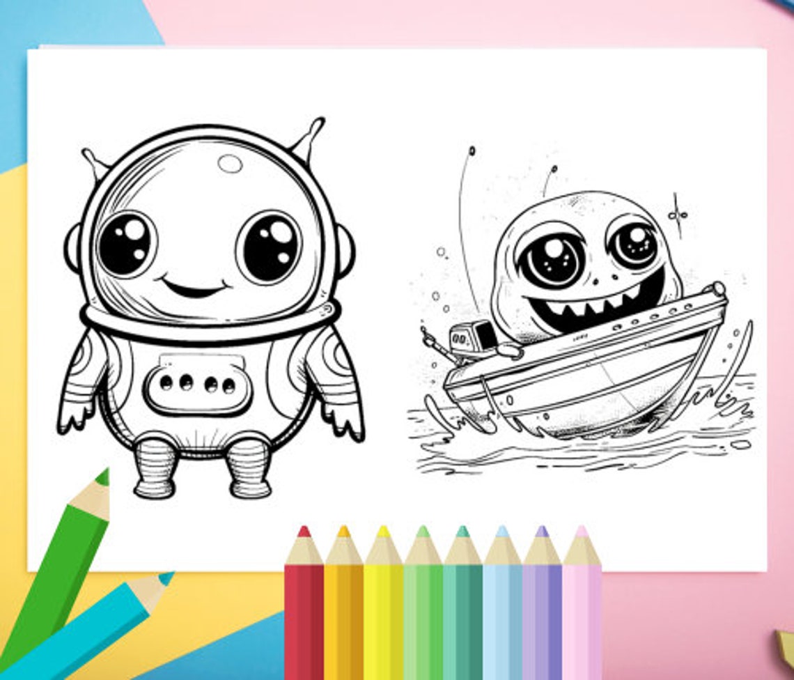 Cute Monster Colouring Pages for Kids - 10 Fun Printable A4 PDF Pages ...