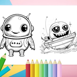 Cute Monster Colouring Pages for Kids - 10 Fun Printable A4 PDF Pages ...