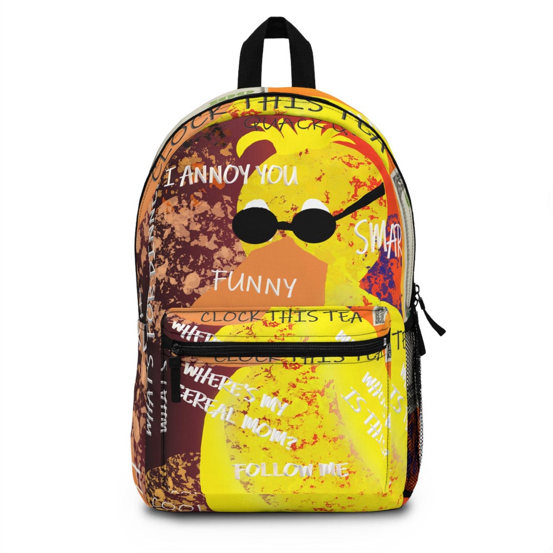 Duck Quack Backpack Fun Duck Design, Cute School Bag, Travel Backpack ...