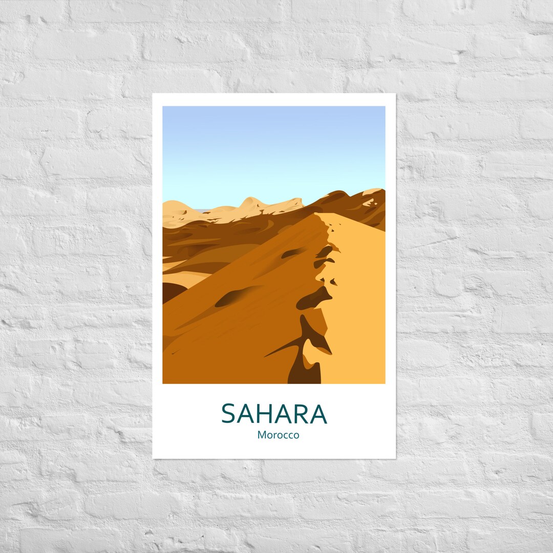 Sahara Desert - Print, Poster, Recipe, Art, Gift, Decor, Home ...