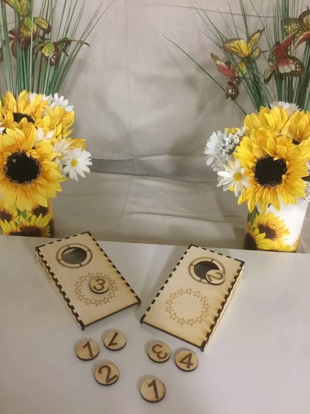 Travel Table Coin Hole Game With Carrying Box - Etsy