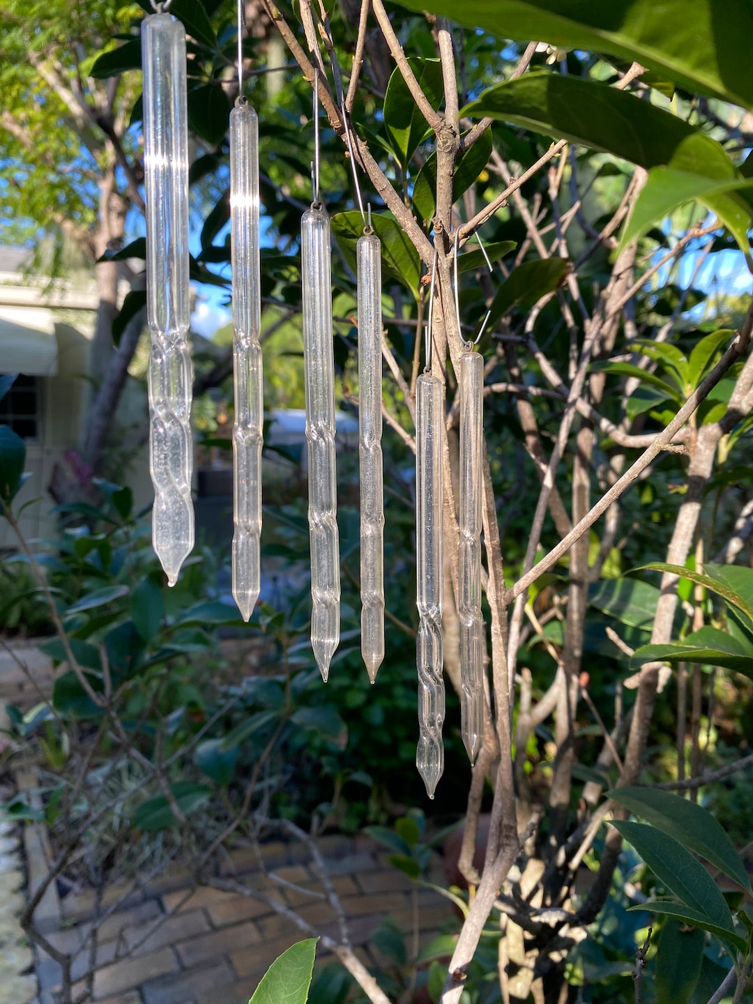 5 ANTIQUE Hand Blown Glass Chandelier Drops Hanger Twisted - Etsy