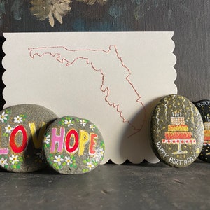 Happy Birthday STONE Art,painting on Rock,beach Pebble,home Decor Easy ...