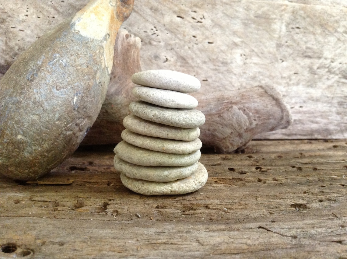 5 BEACH STONE BUTTONS Organic Drilled Stone Pebble Jewelry | Etsy