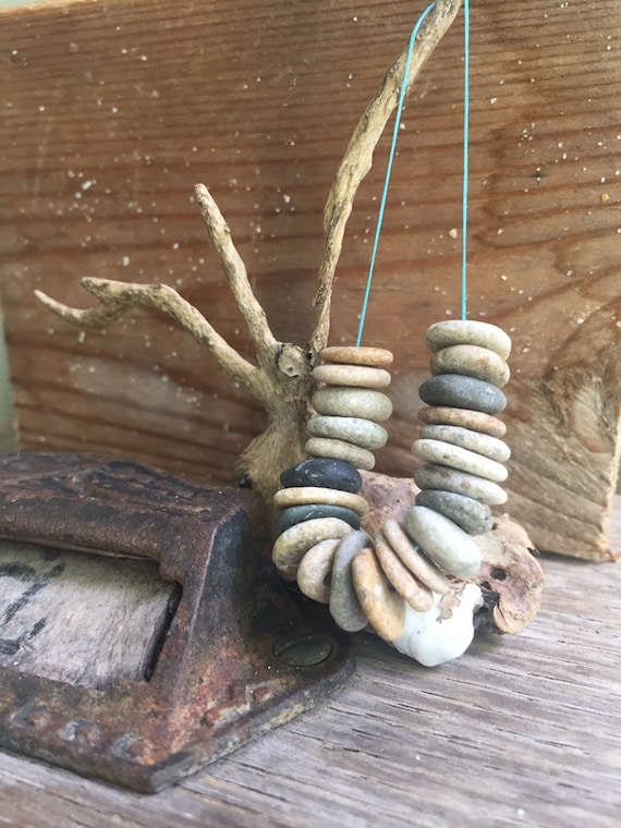 STONE BABIES 20 Tiny CENTER Drilled Pebbles Grey Beach - Etsy